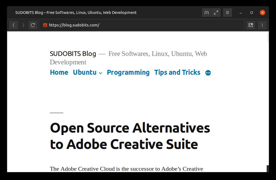 Lightweight Web Browsers for Ubuntu / Linux – SUDOBITS Blog